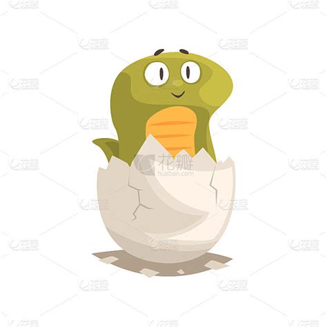 可爱的绿蛇刚从蛋里孵出来