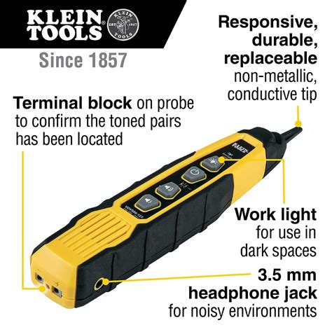 Klein Tools Vdv500 123 Wire Tracer Tracing Probe With Led Work Light