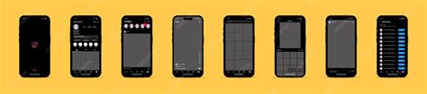 Premium Vector Set Instagram Screen Social Media And Social Network