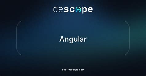 Angular And Python Quickstart Descope Documentation