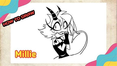 How To Draw Millie From Helluva Boss Youtube