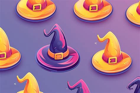 Witch Cartoon Game Ui Elements Premium Ai Generated Image