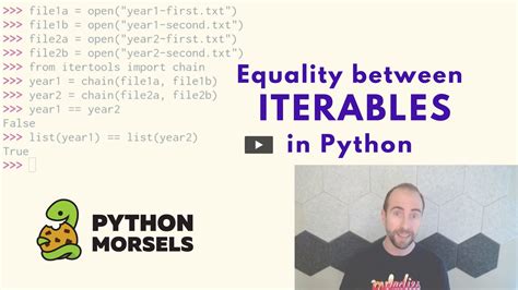 Checking Whether Iterables Are Equal In Python Python Morsels