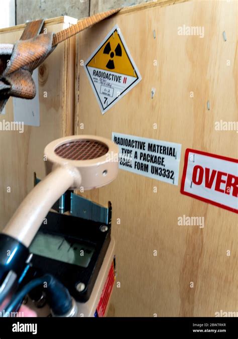 Hand Held Radiation Survey Instrument Detecting On Radioactive Material In The Package Ionizing