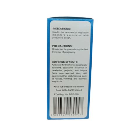 Ambroxol 15mg5ml Syrup 60ml