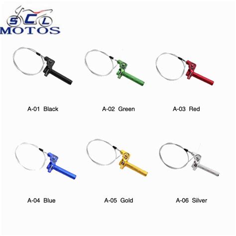 Motorcycle Throttle Twist Grips 22mm Cnc Aluminum Grip With Cable