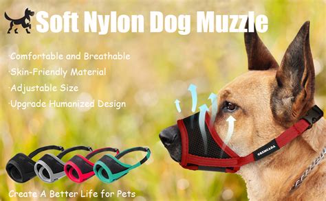 Dog Muzzle For Small Medium Large Dogs Soft Nylon