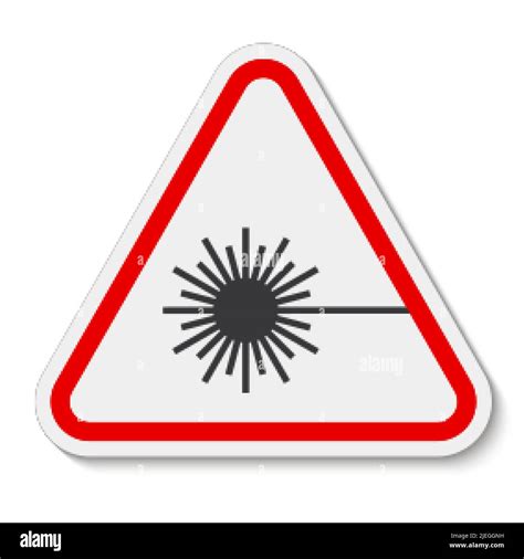 Warning Laser Beam Symbolvector Illustration Isolate On White Porn