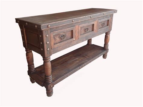 Rustic Sofa Table Etsy