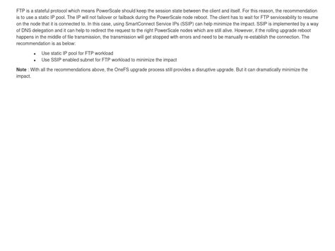 Ftp Behavior And Configuration Consideration Dell Powerscale Non