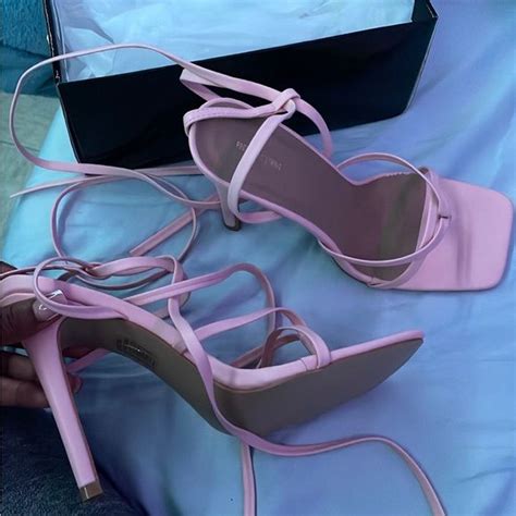 Never Worn Light Pink Lace Up High Heels Lace Up High Heels Light