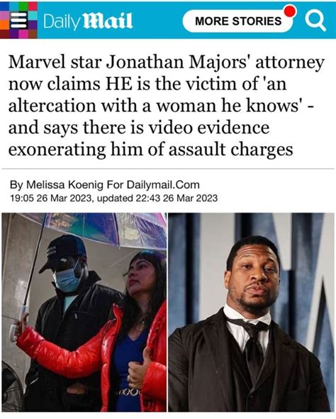 Marvel Star Jonathan Majors Attorney Now Claims He Is The Victim Of