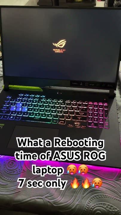Just 7 Sec Only 🙈 What A Rebooting Time 🔥🔥🔥🔥🔥 Asusrog Shorts Bgmi