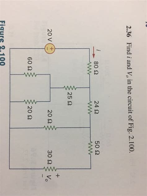solved 2 36 find i and vo in the circuit of fig 2 100 480