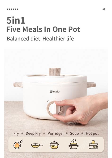 Simplus Electric Cooker Rice Cooker 15l Multifunctional Cooker With