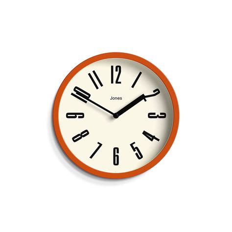 Jones Hot Tub Wall Clock In Orange 20cm Jones Clocks