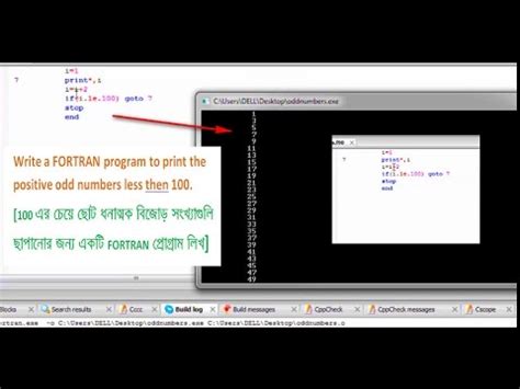 Algorithm Write A FORTRAN Program To Print The Positive Odd Numbers