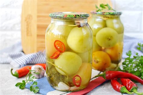 Консервированные зеленые помидоры - пошаговый рецепт с фото на Повар.ру
