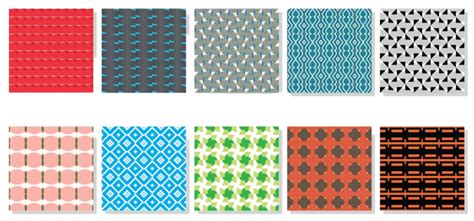 Geometric Shape Set Vector Texture Background With Seamless Pattern Vector Ornate Geometric