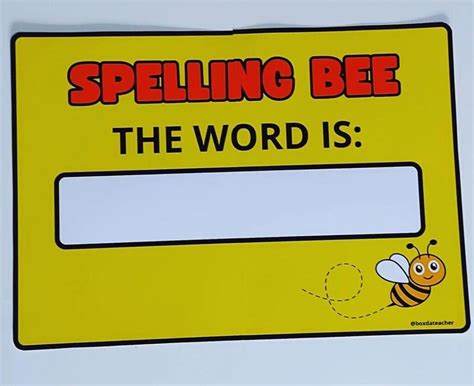 Spelling Bee Box Do Professor Recursos Pedagógicos Para Transformar