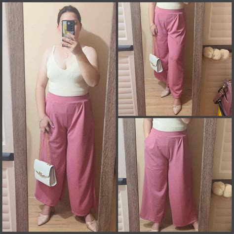 Plussize Highwaist Wide Leg Pants Lazada Ph