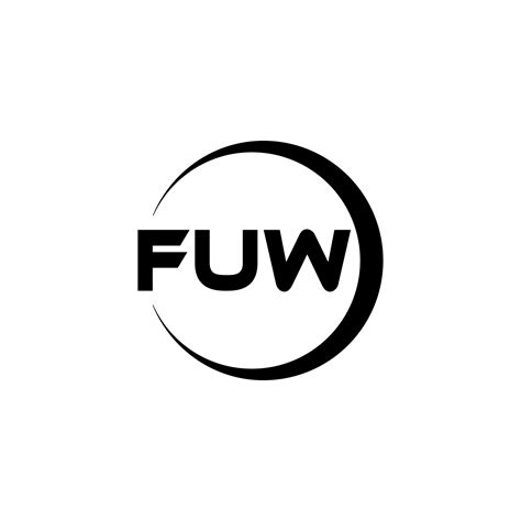 Fuw Letter Logo Design In Illustration Vector Logo Calligraphy