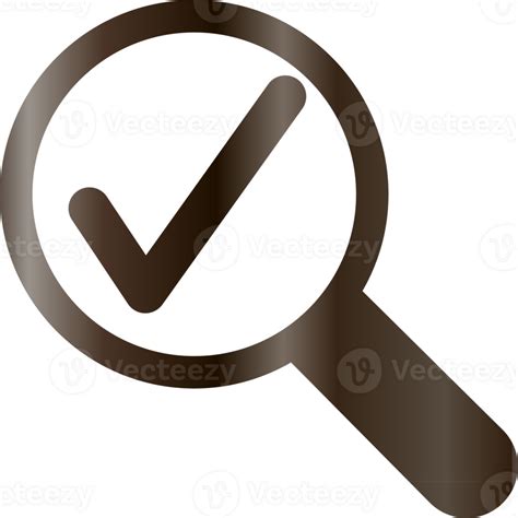 Magnifying Glass Icon With Check Mark Design Decoration 37277229 Png