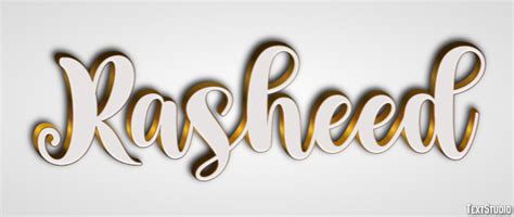 Rasheed Text Effect And Logo Design Name