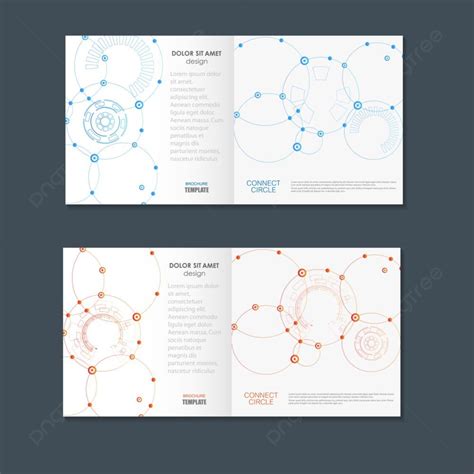 Vector Abstract Technology Brochure With Dots And Line Vector Abstract Technology Brochure With