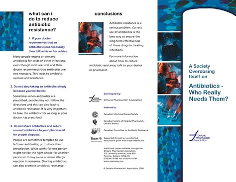 Antibiotics Brochure Pdf Antibiotics Antimicrobial Resistance