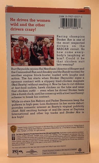 Stroker Ace Vhs 1983 1991 Burt Reynolds Loni Anderson Buy 2 Get 1