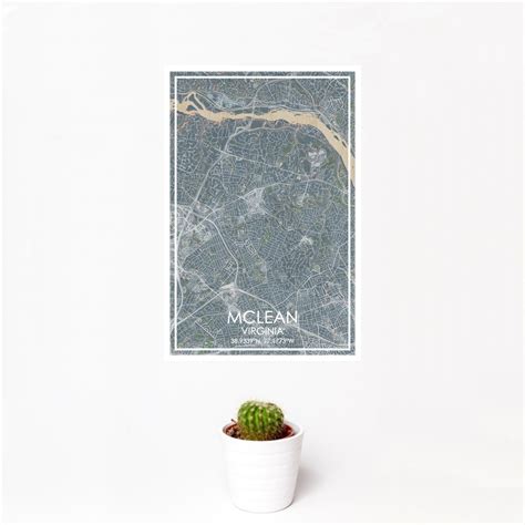 Mclean Virginia Map Print In Afternoon — Jace Maps