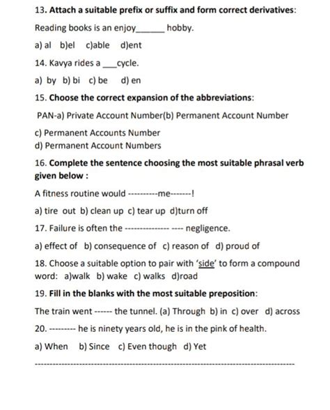 attach a suitable prefix or suffix and form correct derivatives reading