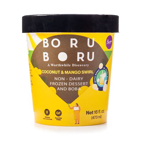 Buono Coconut And Mango Swirl Frozen Dessert With Boba Weee