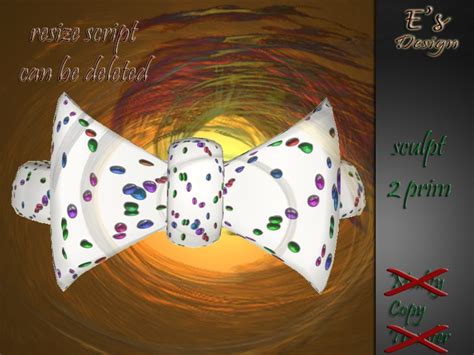 Second Life Marketplace Es Bowtie White With Eggs