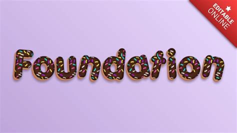 Foundation Chocolate Donut Text Effect Generator