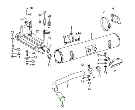 Porsche 912 Exhaust Tail Pipe 61611124701 616111247011 Design 911