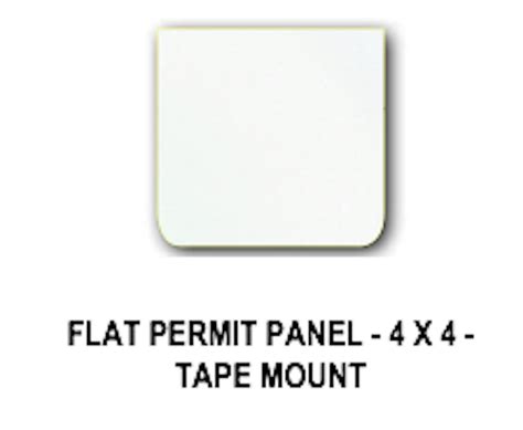 Universal Permit Panel Polished Stainless Steel Tape Mount By Valley