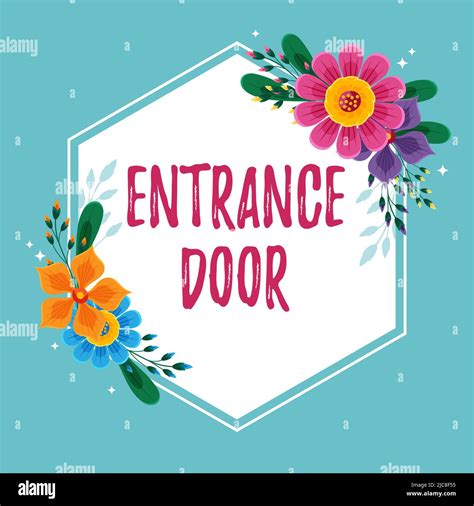 Conceptual Display Entrance Door Business Concept Way In Doorway Gate Entry Incoming Ingress