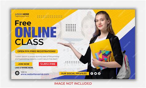 Premium Vector Free Online Live Class Thumbnail Or Social Media Web
