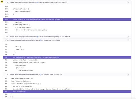 Sendwithpromise Getpage Null Causing An Error Issue Wojtekmaj React Pdf Github