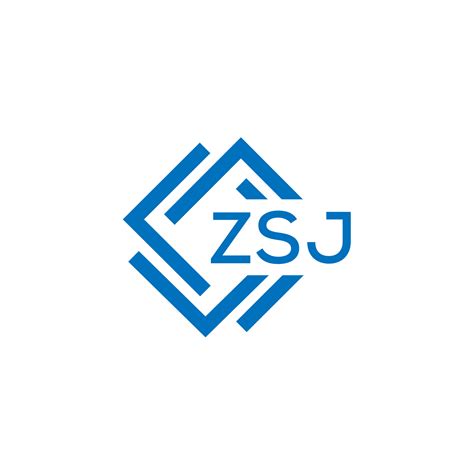 Zsj Technology Letter Logo Design On White Background Zsj Creative Initials Technology Letter
