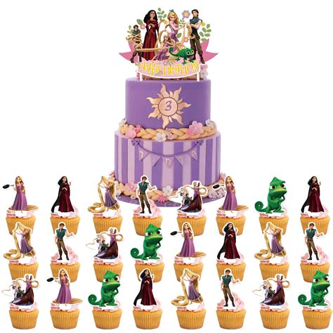 Buy Tangled Rapunzel Birthday Decorations 24pcs Rapunzel Cupcake