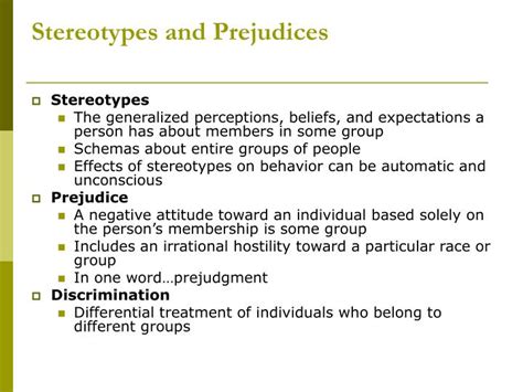 Ppt Stereotypes Prejudice And Discrimination Powerpoint