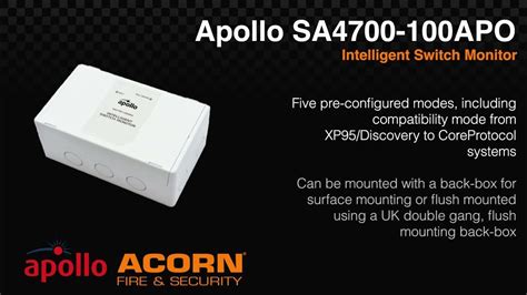 apollo sa4700 100apo intelligent switch monitor youtube