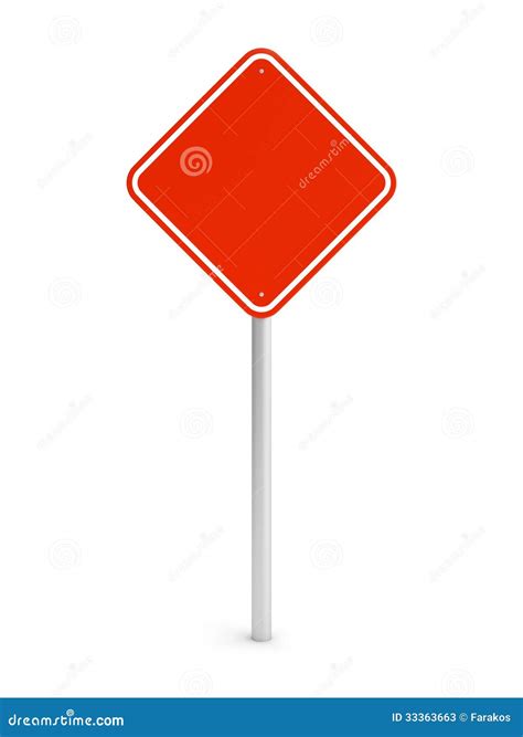 Red Blank Rectangle Traffic Sign Stock Illustration Illustration Of