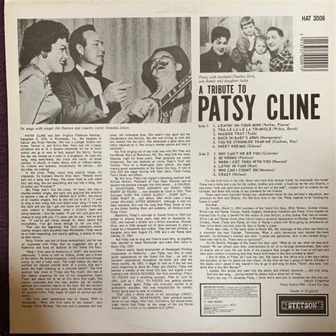 Buy Patsy Cline A Tribute To Patsy Cline Lp Comp Mono Re Online