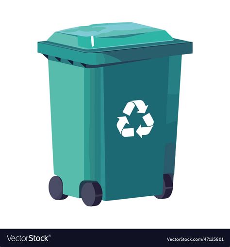 Recycling Trash Bin Royalty Free Vector Image Vectorstock