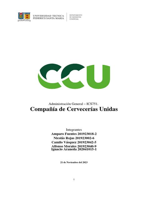 Informe Ccu Pdf Business Marketing