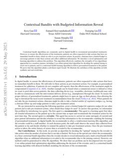 Contextual Bandits With Budgeted Information Reveal DeepAI